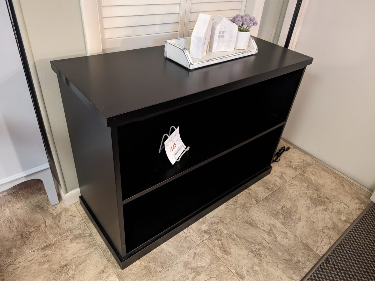 Black Storage Unit with 1 Shelf | Roth & Brader Furniture