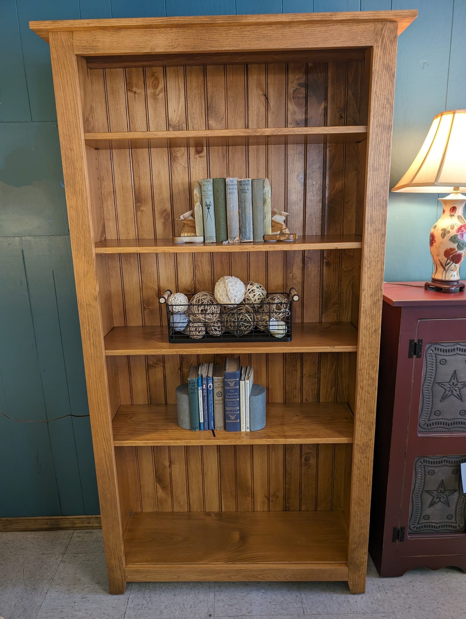 Real Wood! Honey Pine Bookcase | Roth & Brader Furniture