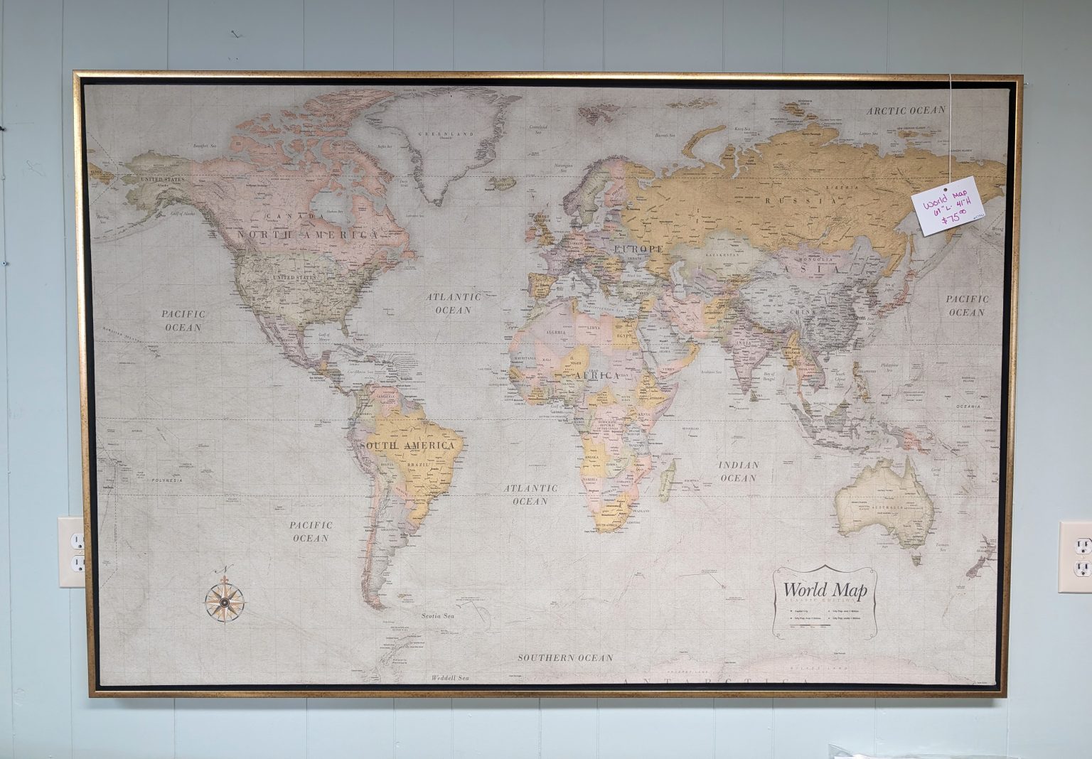 Large World Map | Roth & Brader Furniture