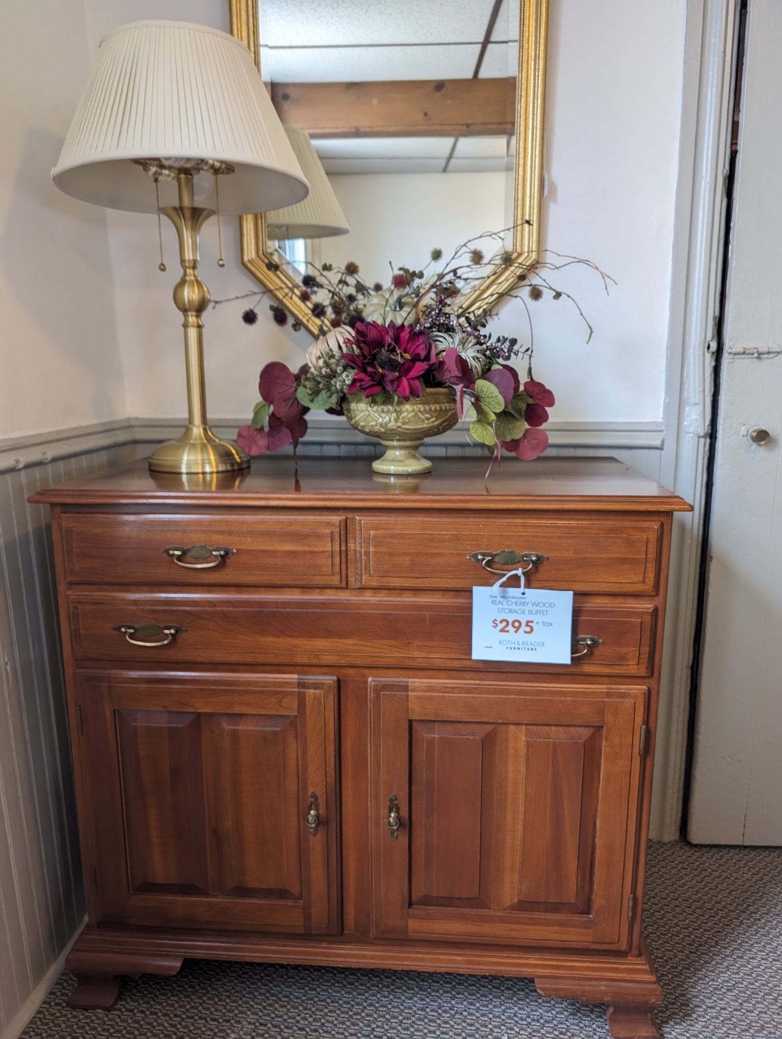 Real Cherry Wood Storage Buffet | Roth & Brader Furniture
