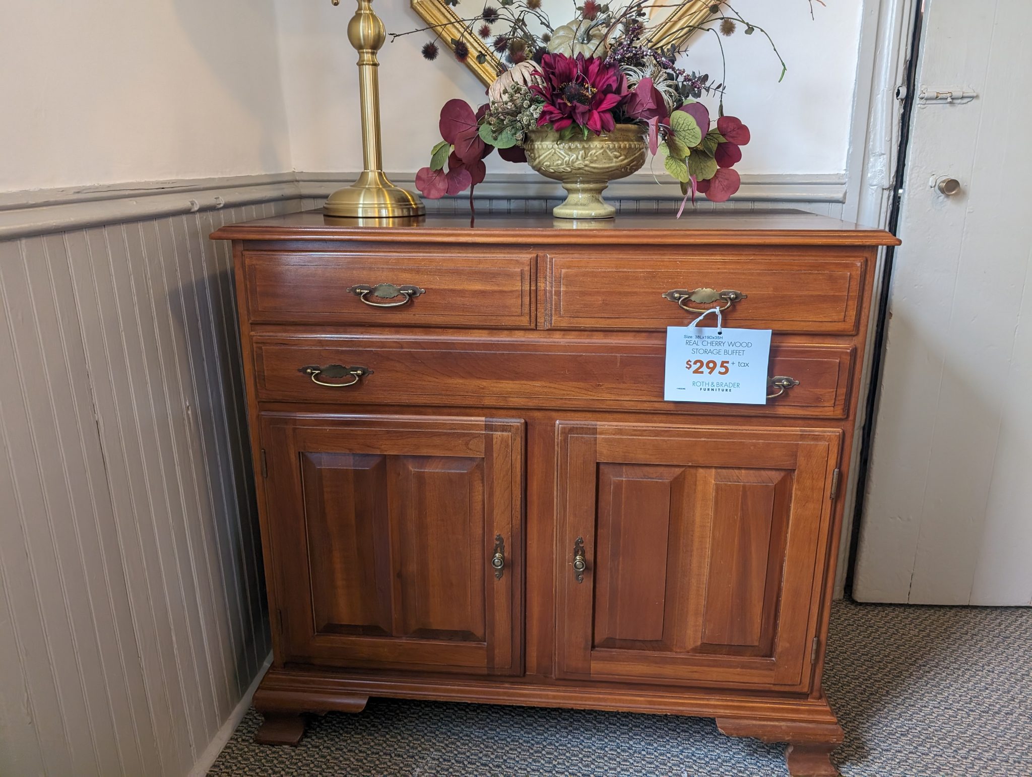 Real Cherry Wood Storage Buffet | Roth & Brader Furniture