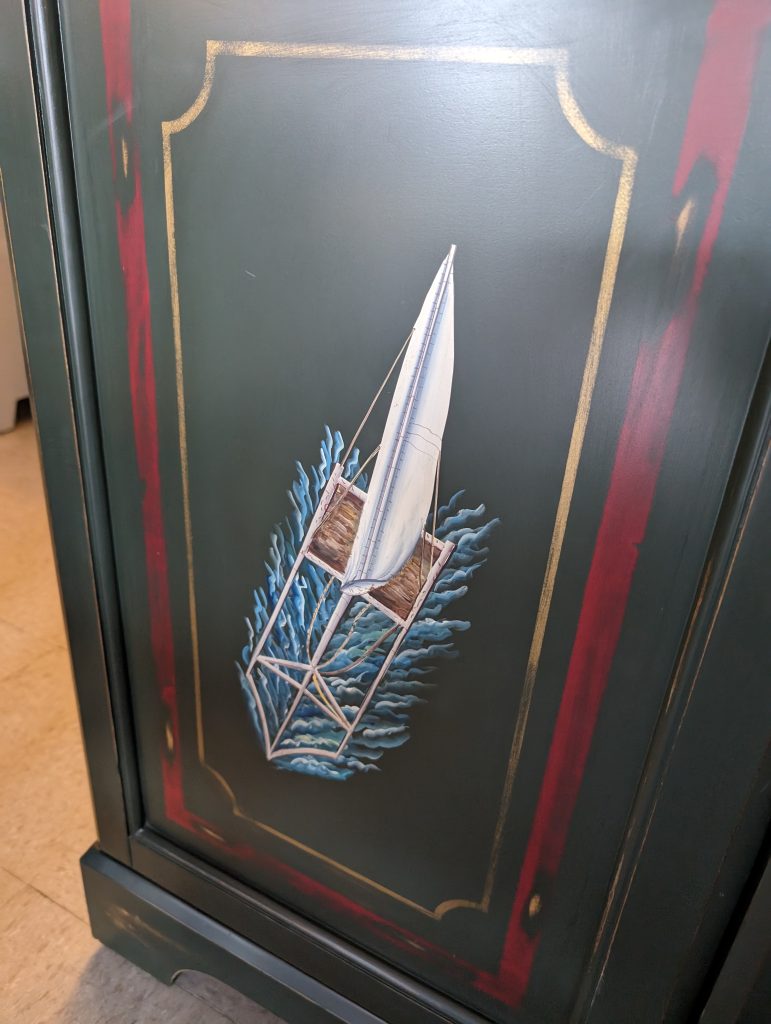 Green Nautical Storage Cabinet | Roth & Brader Furniture