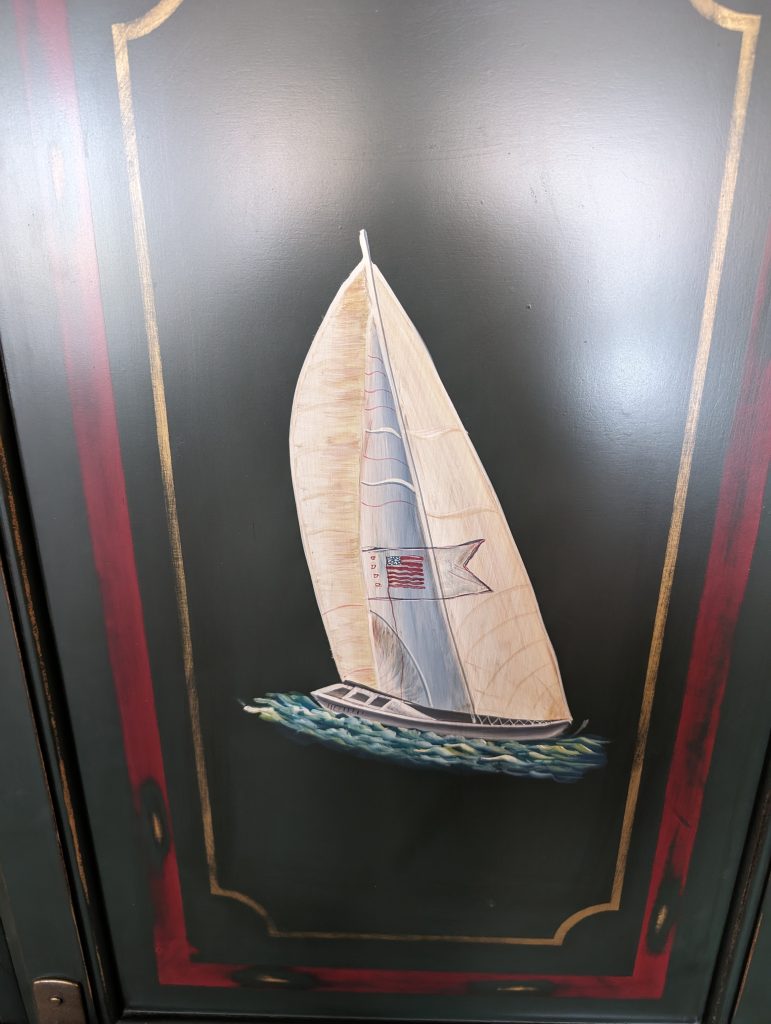 Green Nautical Storage Cabinet | Roth & Brader Furniture