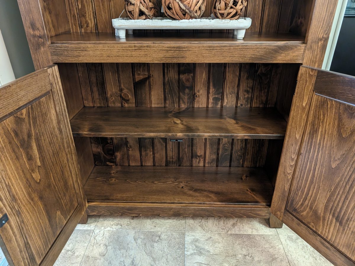 Real Wood! Walnut Storage Bookcase | Roth & Brader Furniture