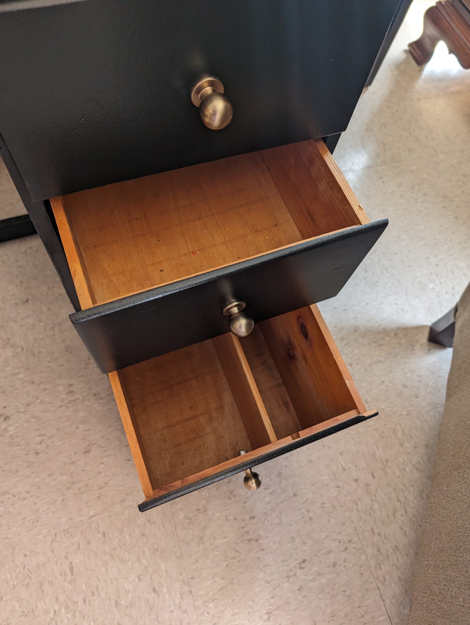 Black Student Desk with Glass Top | Roth & Brader Furniture