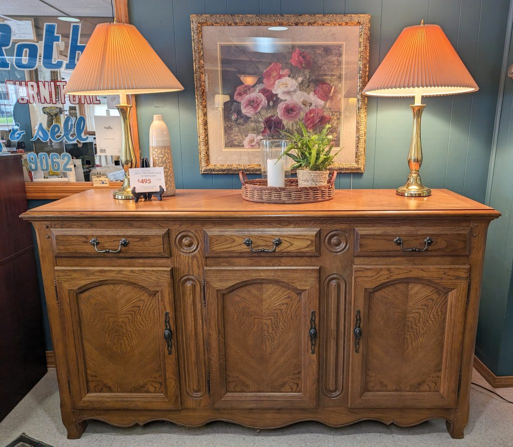 Large Solid Oak Server by Bernhardt | Roth & Brader Furniture