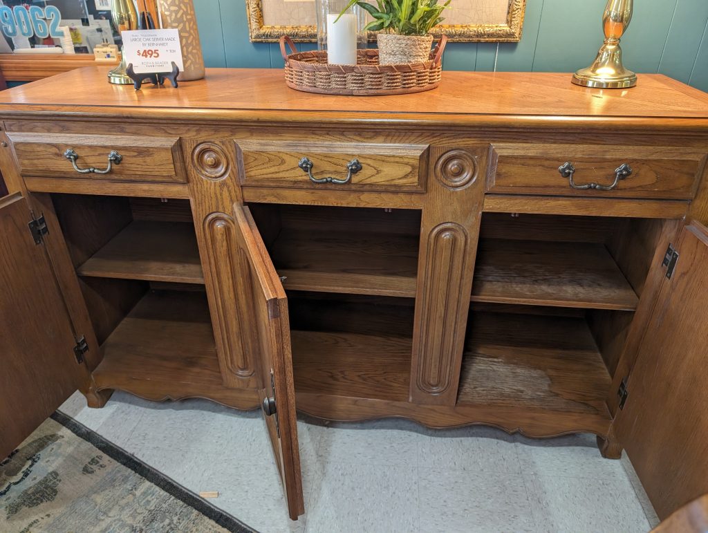 Large Solid Oak Server by Bernhardt | Roth & Brader Furniture