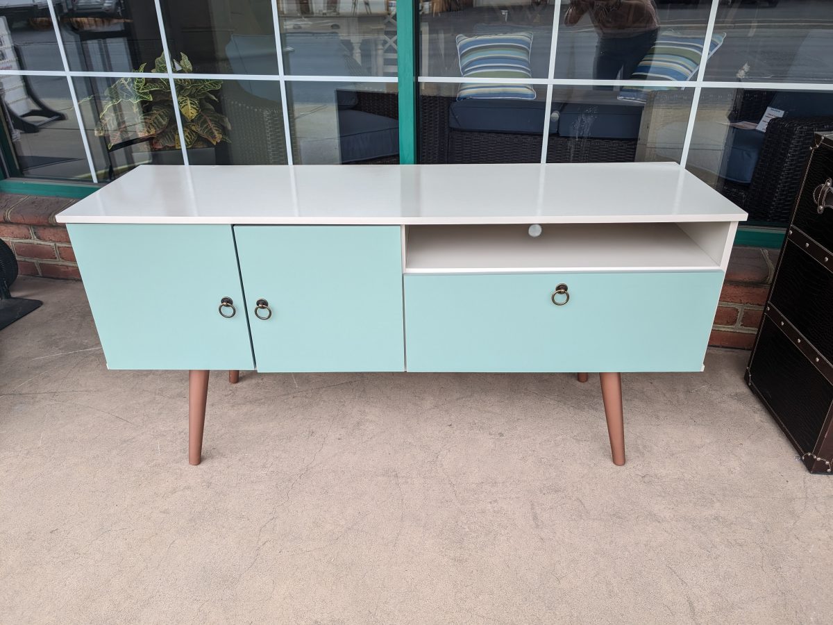 MCM Style Aqua TV Stand | Roth & Brader Furniture