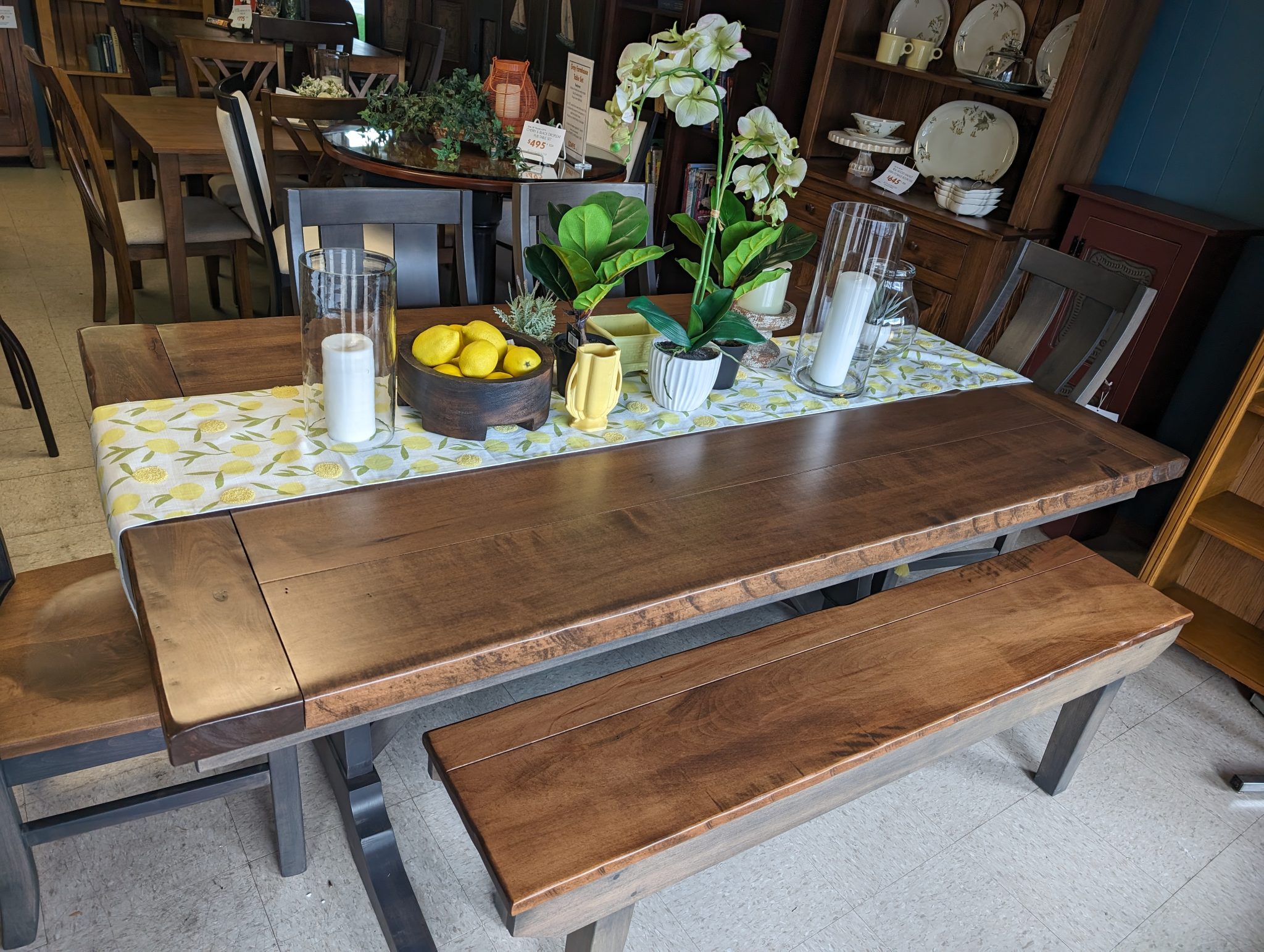 Gray Farmhouse Table Set | Roth & Brader Furniture