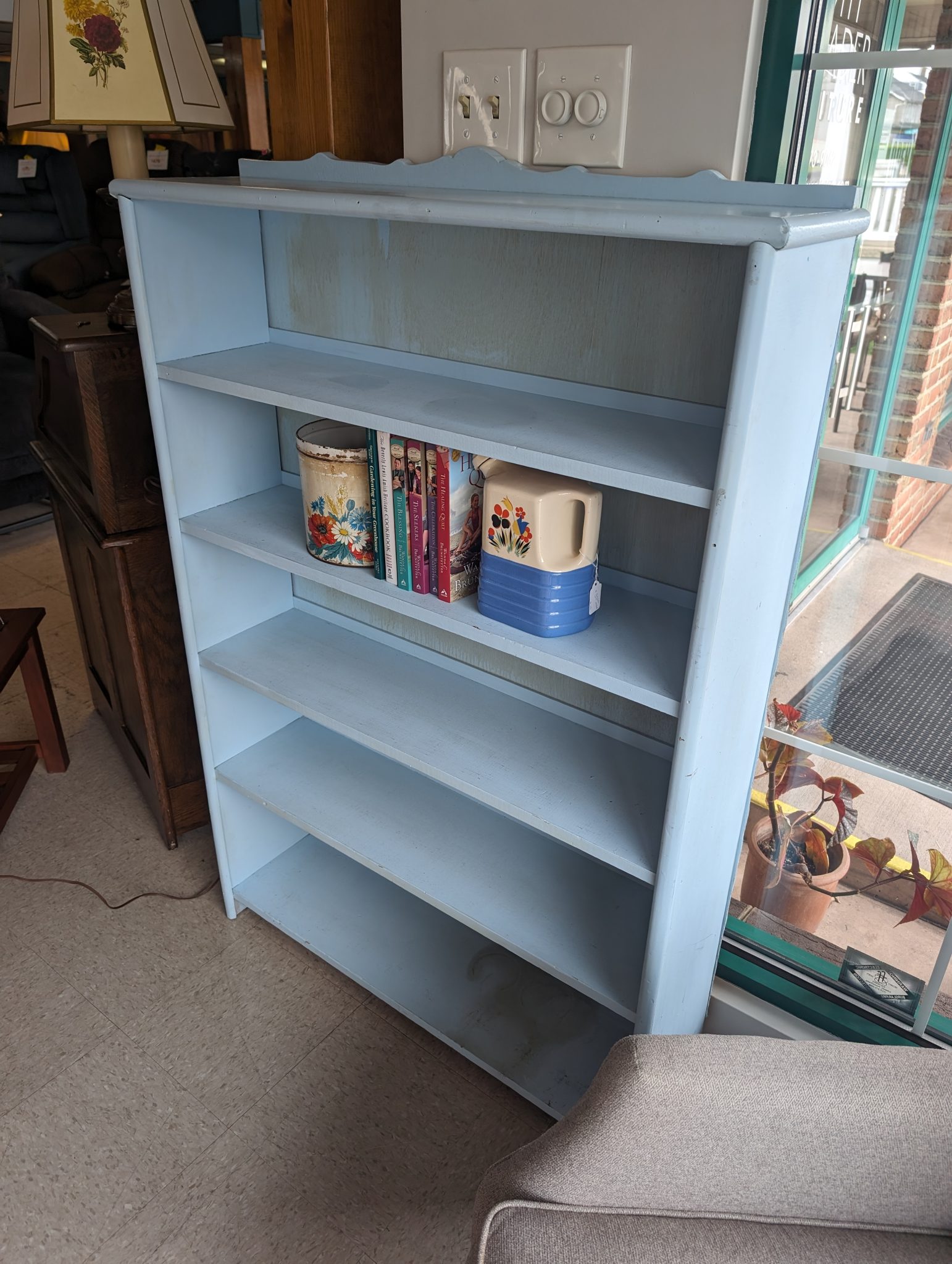 Light Blue Bookcase | Roth & Brader Furniture