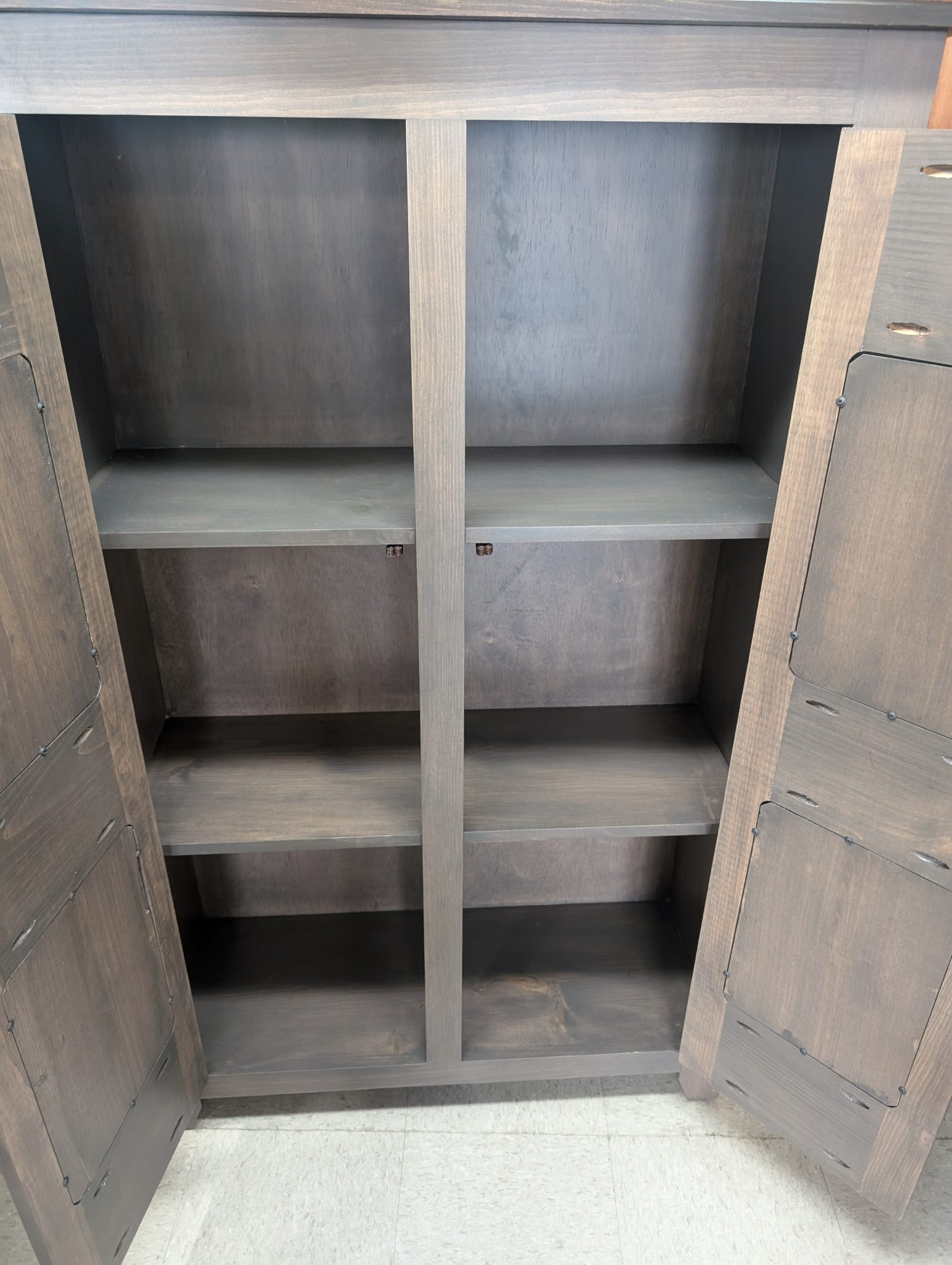 Gray Double Door Pantry Cabinet | Roth & Brader Furniture