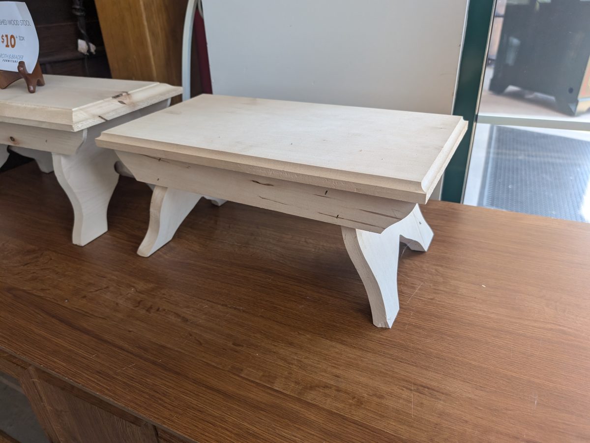 Unfinished Step Stool | Roth & Brader Furniture