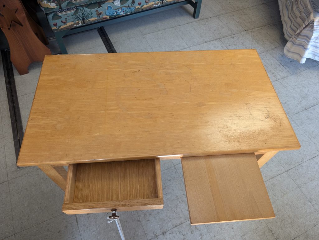 Oak Writing Desk with Pull Out Tray | Roth & Brader Furniture