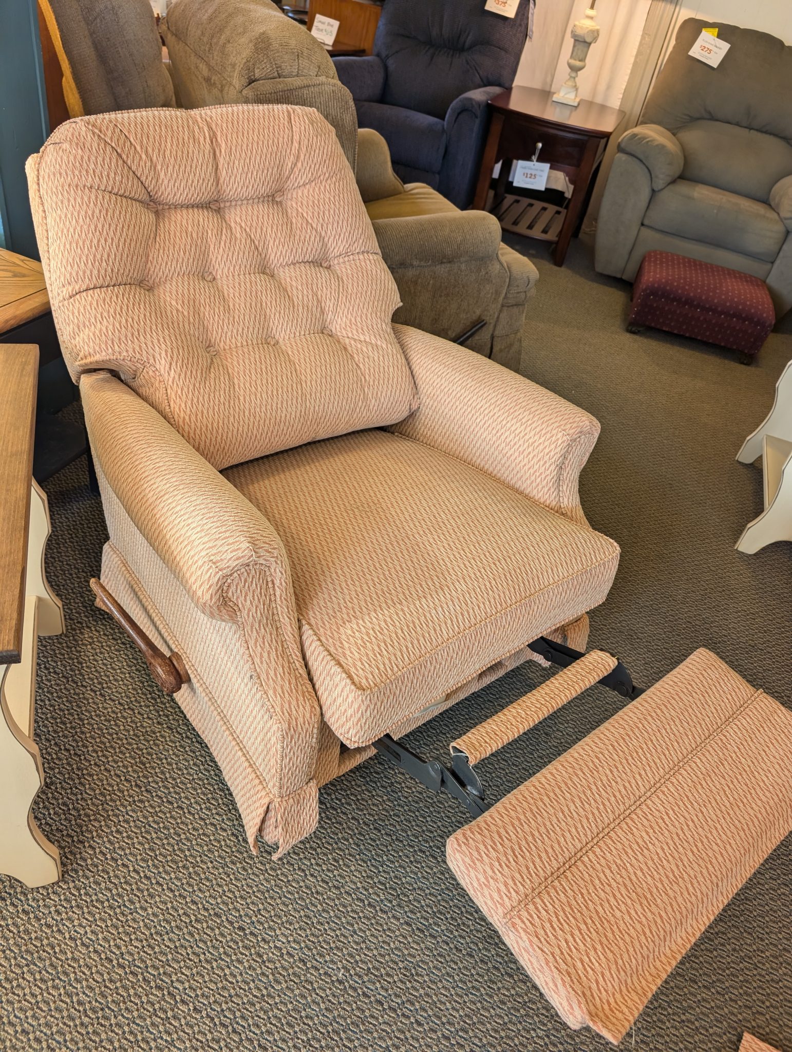 Rose Colored LA-Z-BOY Swivel Recliner | Roth & Brader Furniture