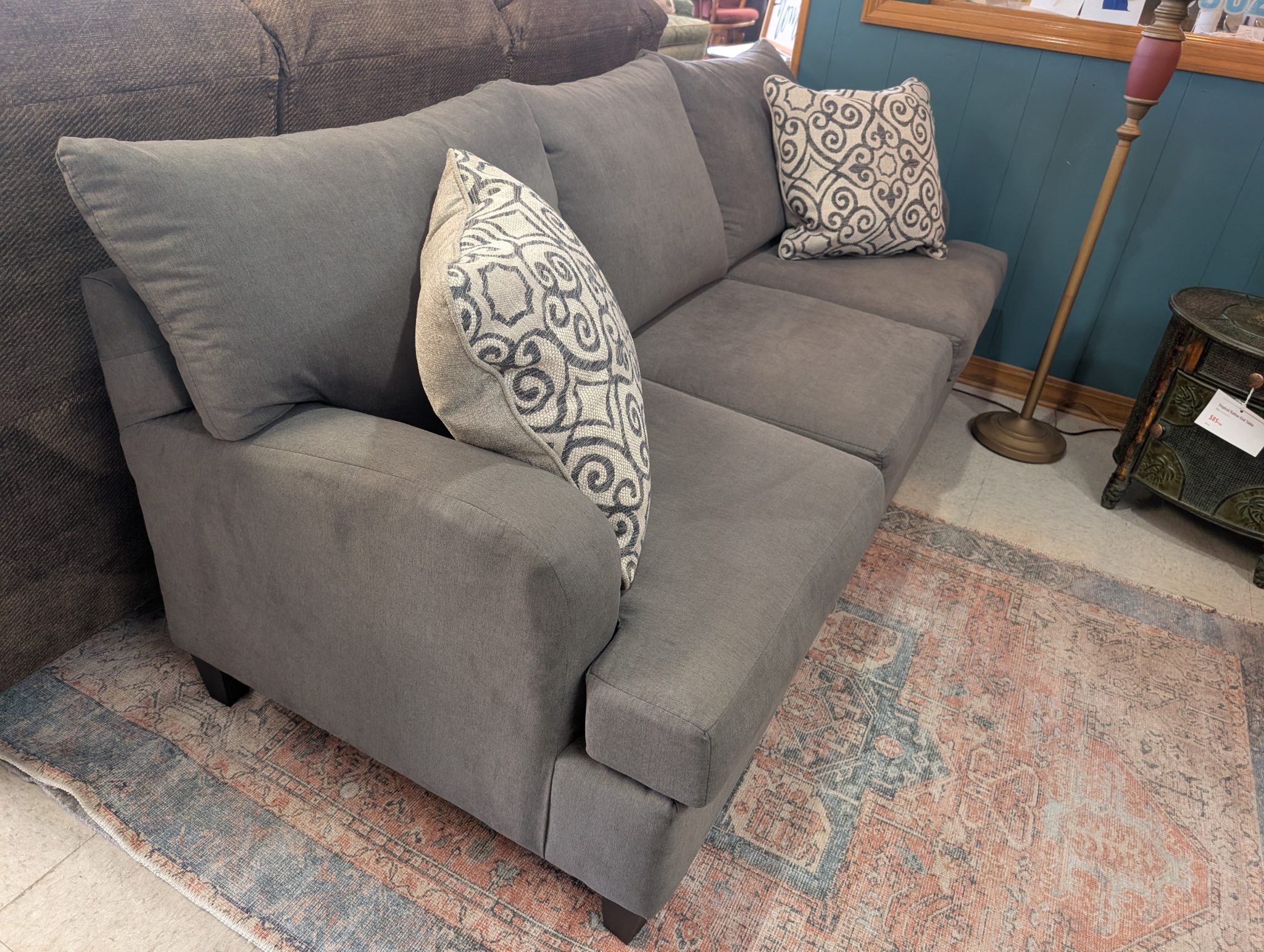 Solid Gray Sofa | Roth & Brader Furniture